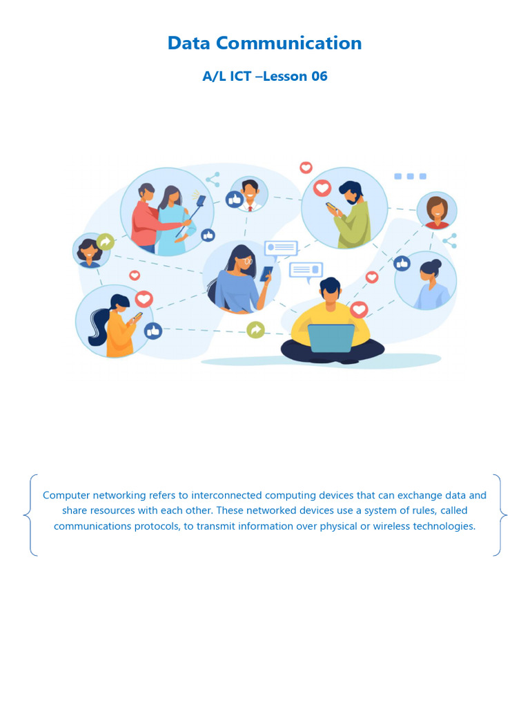 Lesson 06 -Data Communication | PDF | Internet Protocol Suite | Computer Network