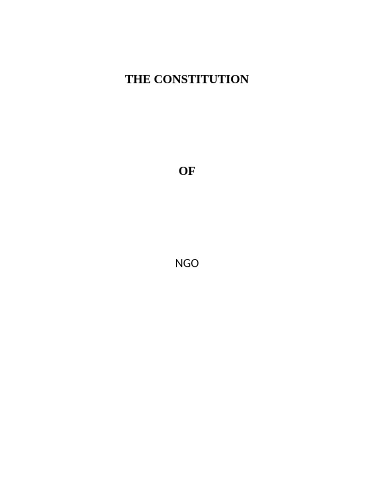 NGO Constitution Draft en | PDF | Board Of Directors | Supermajority