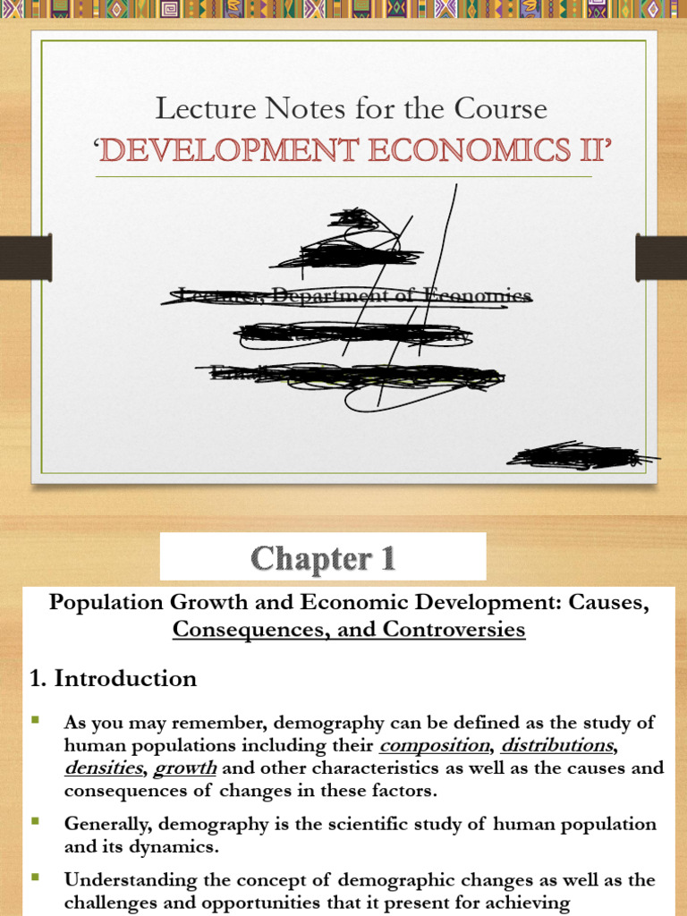 CH 1 Population Growth and Eco'c Devt | PDF | World Population | Poverty