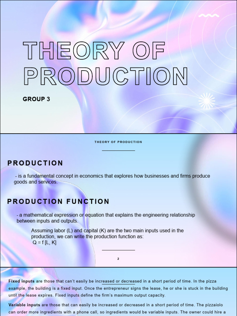Theory of Production g3 | PDF | Production Function | Business