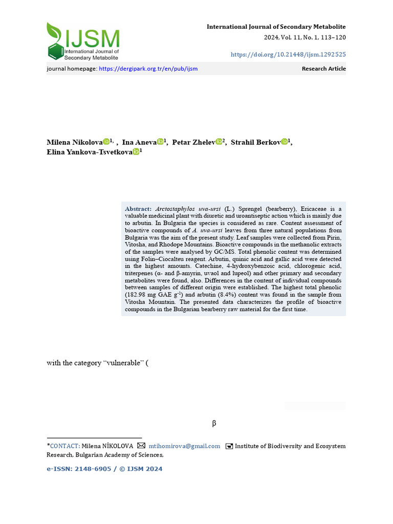10 21448-Ijsm 1292525-3122558 | PDF | Gas Chromatography–Mass Spectrometry | Gas Chromatography