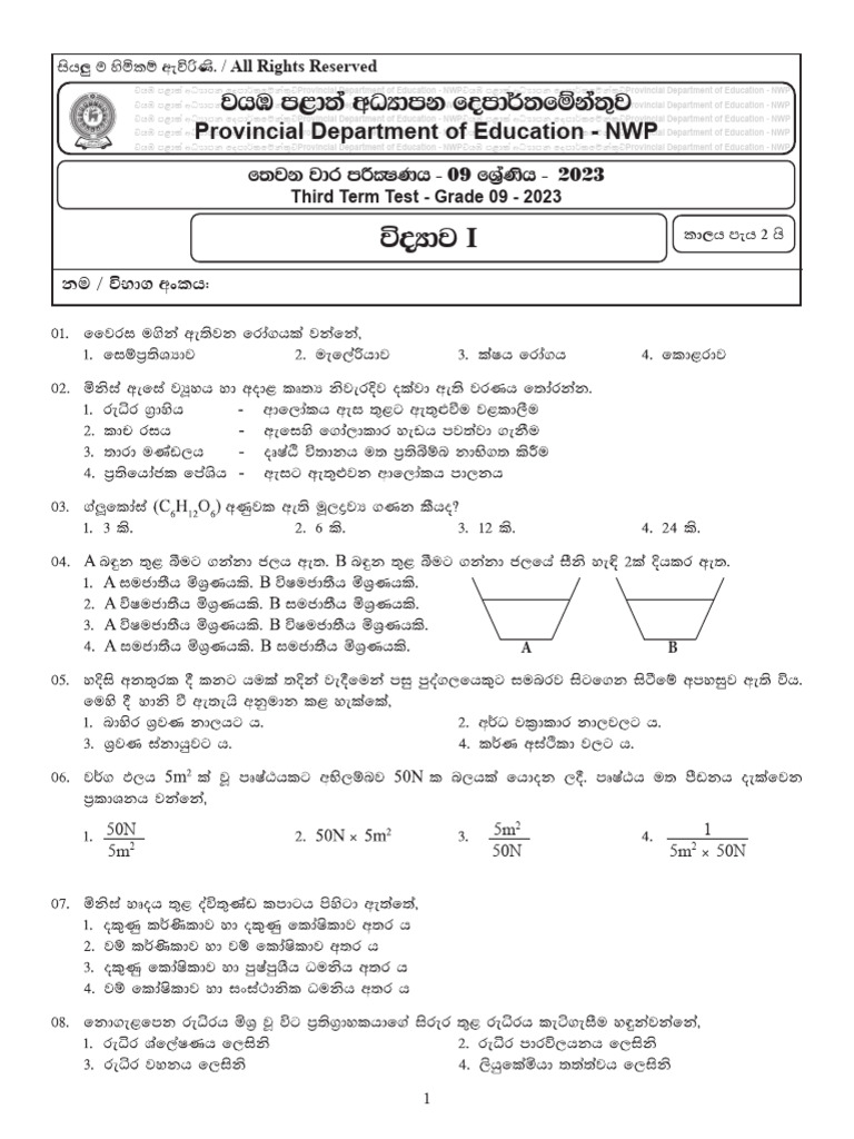 g9 Science SM NWP | PDF