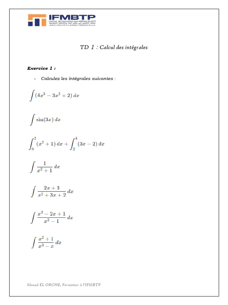 Calcul des intégrales et volumes | PDF