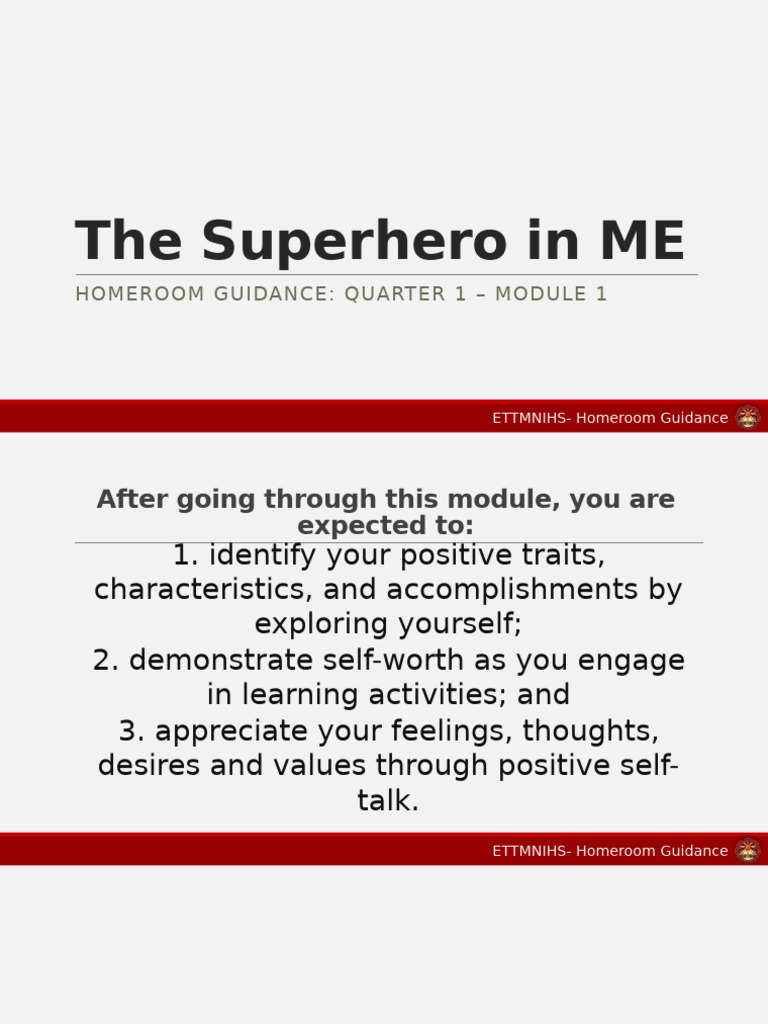 M1_HG | PDF | Self Esteem | Behavior Modification