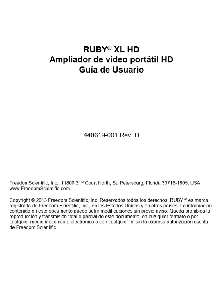RUBY_XL_HD | PDF | Diodo emisor de luz | Color