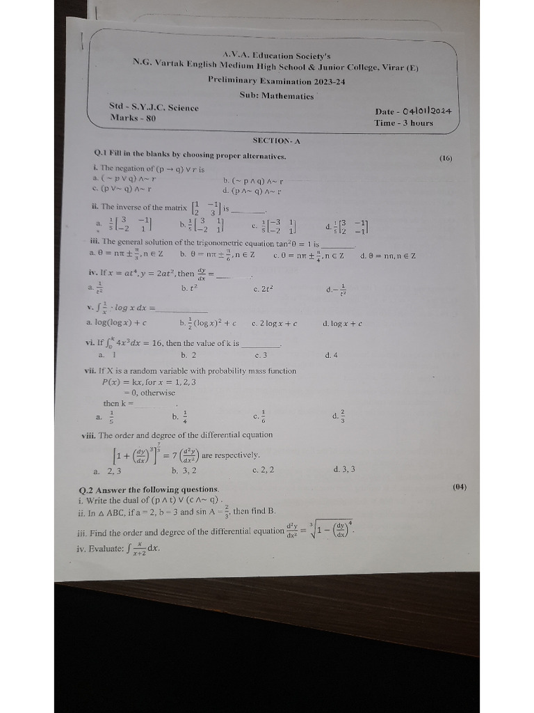 Prelims Maths Paper | PDF