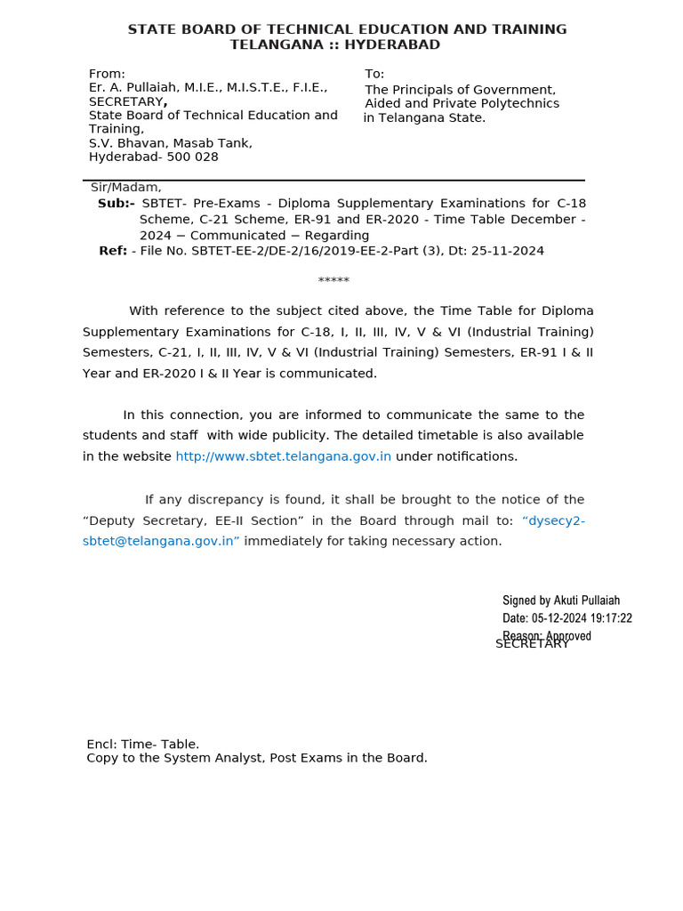 Draft Letter With Timetables C - 18, C 21, ER 91, ER 2020 | PDF
