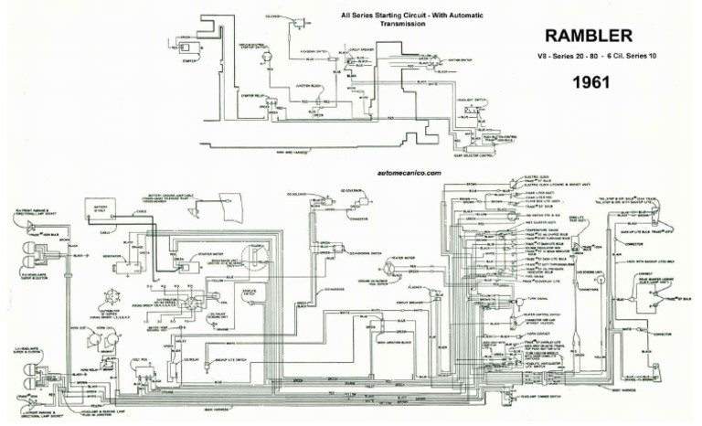 Rambler V8 1961 DataLine Electrical | PDF