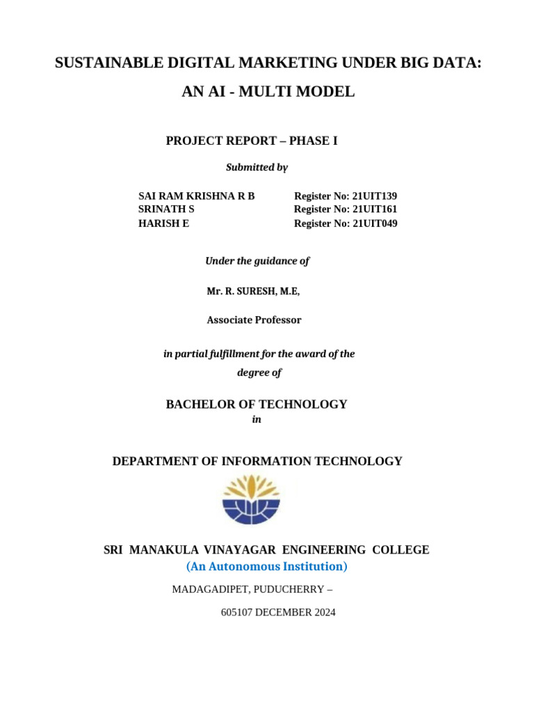 Final Year Phase 1 Report | PDF