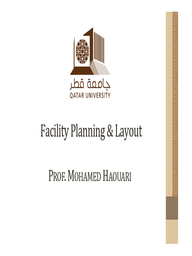 Facility Layout Planning Essentials | PDF