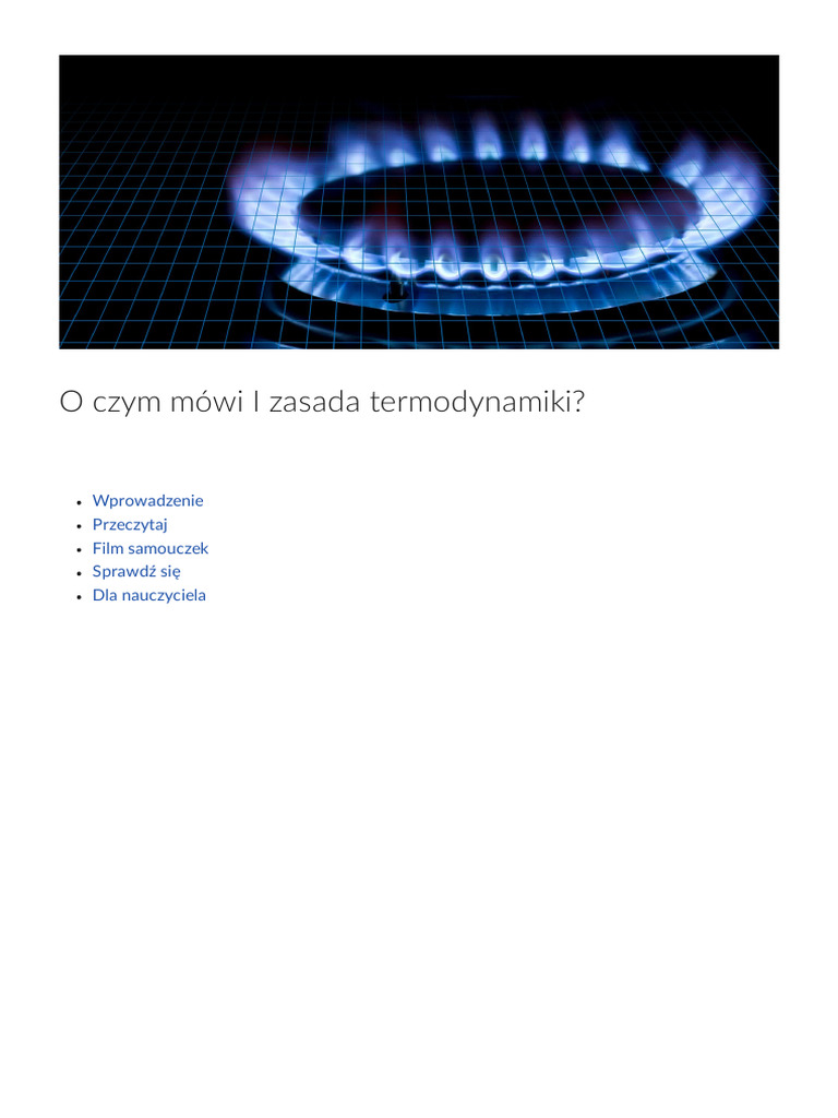O Czym Mowi I Zasada Termodynamiki | PDF