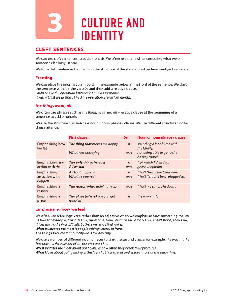 Unit03+Key Cleft Sentences | PDF