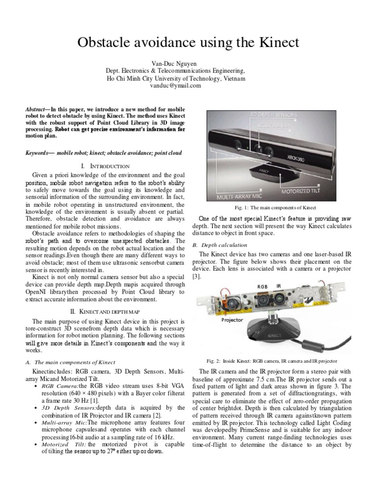 Obstacle Avoidance Using The Kinect | PDF | Pixel | Cluster Analysis