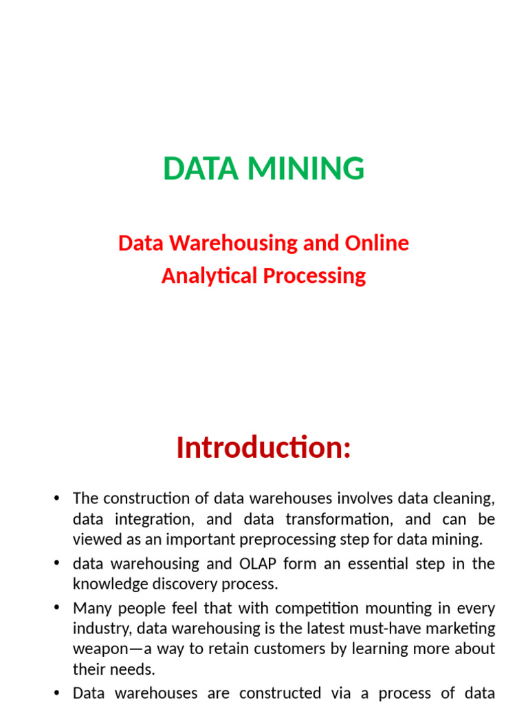 02 DataWarehousing and OLAP | PDF | Data Warehouse | Database Index