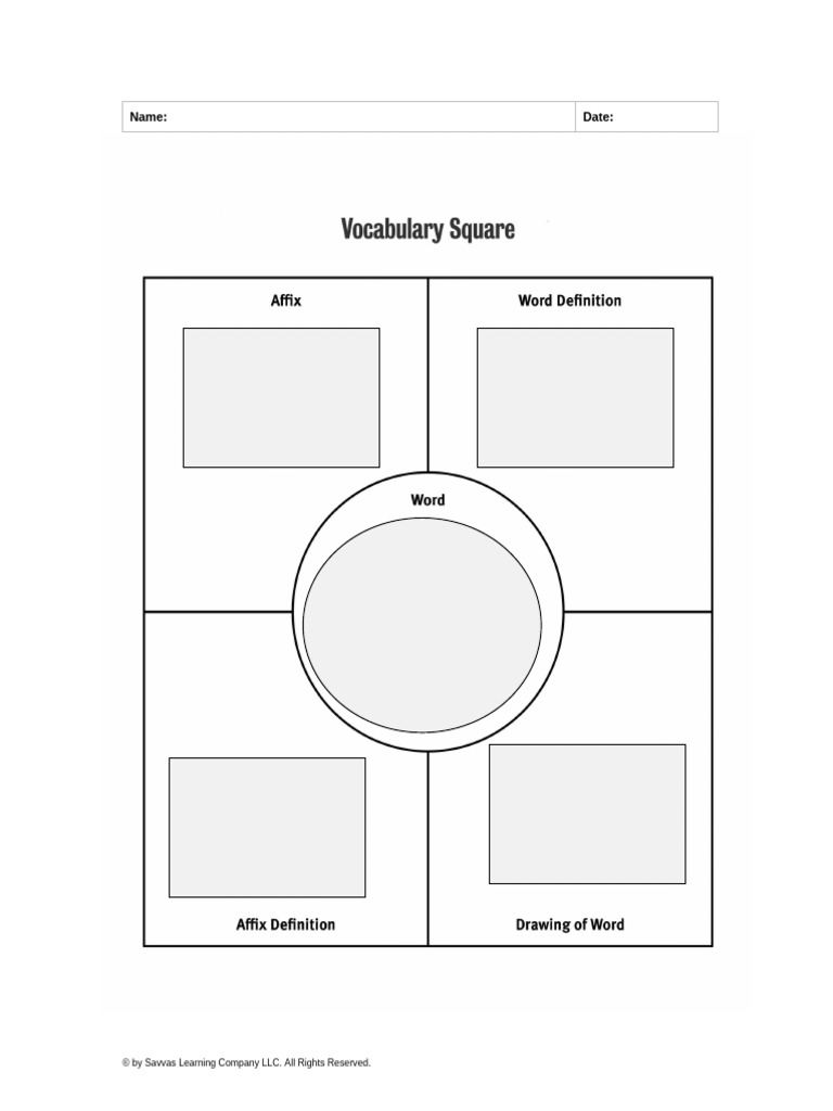 Vocabulary Square | PDF