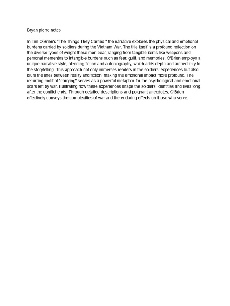 Bryan Pierre Notes | PDF