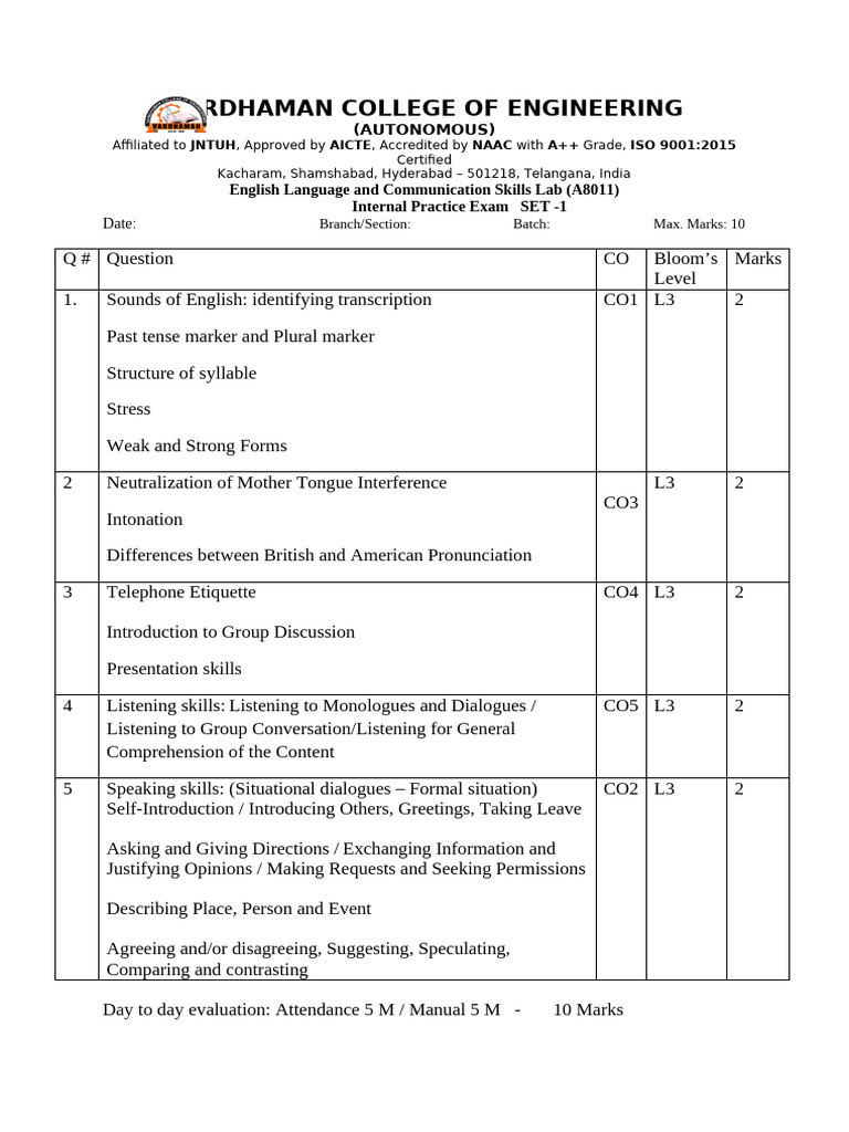 2024 Elcs Int QP Pattern | PDF