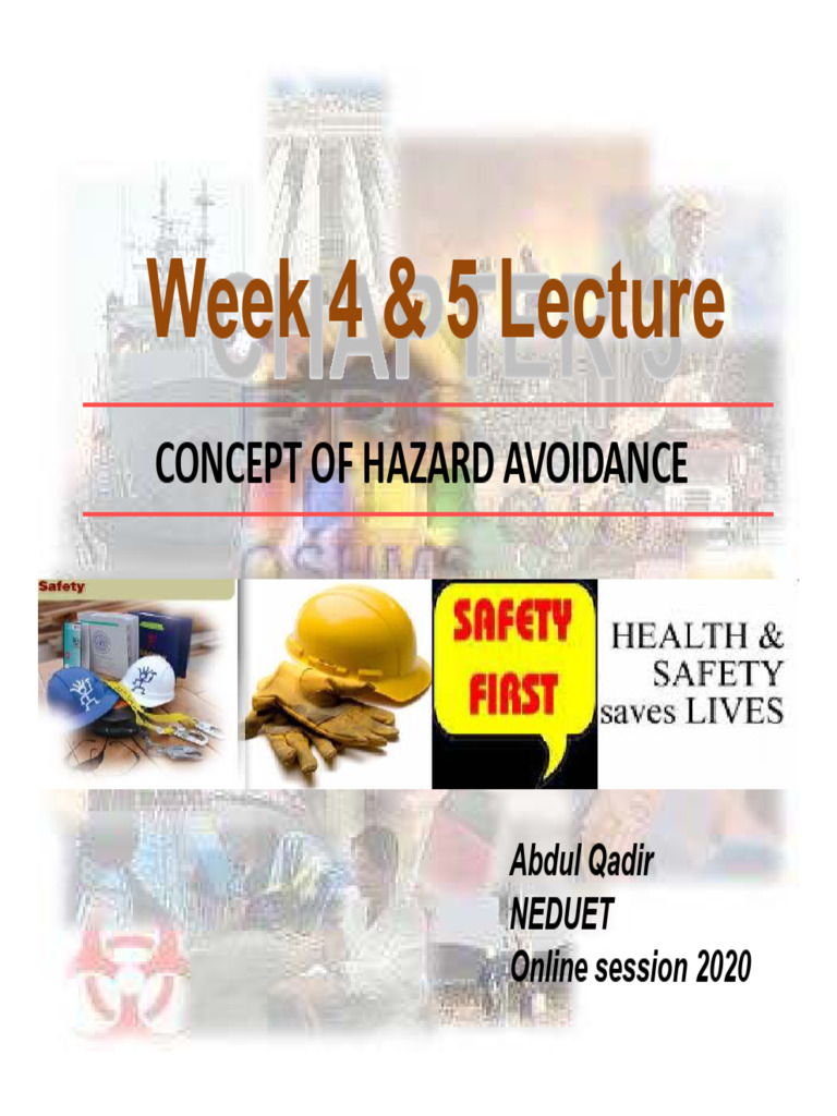 HSE Handout Week 4 | PDF | Occupational Safety And Health | Lighting