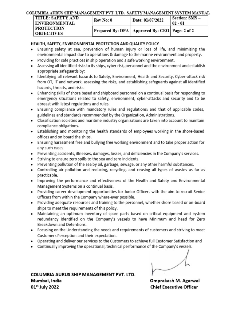 HSEQ Policy | PDF | Safety | Risk