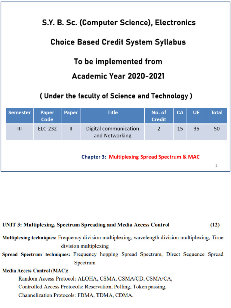 SyE2_chap3 | PDF | Channel Access Method | Multiplexing