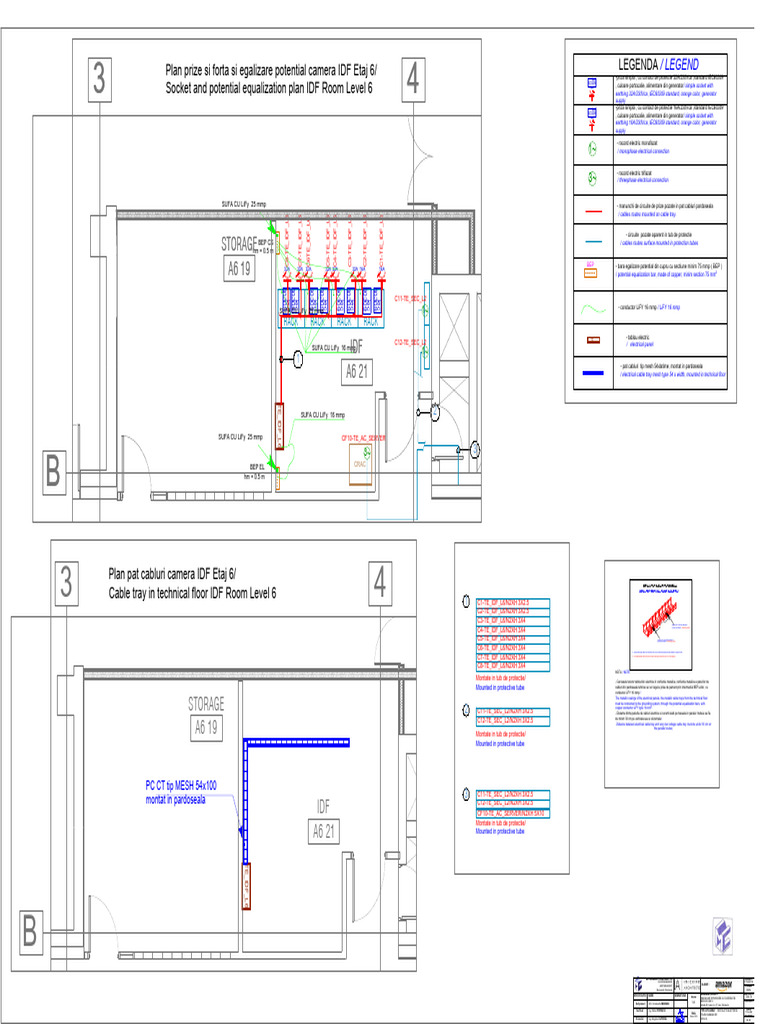 IDF Room Electrical Plan - Level 6 | PDF | Components | Electric Power