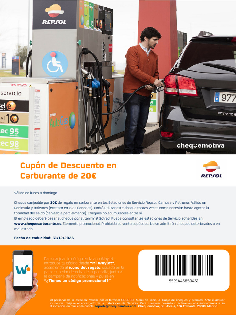 Cupón de Descuento de 20€ en Carburante | PDF