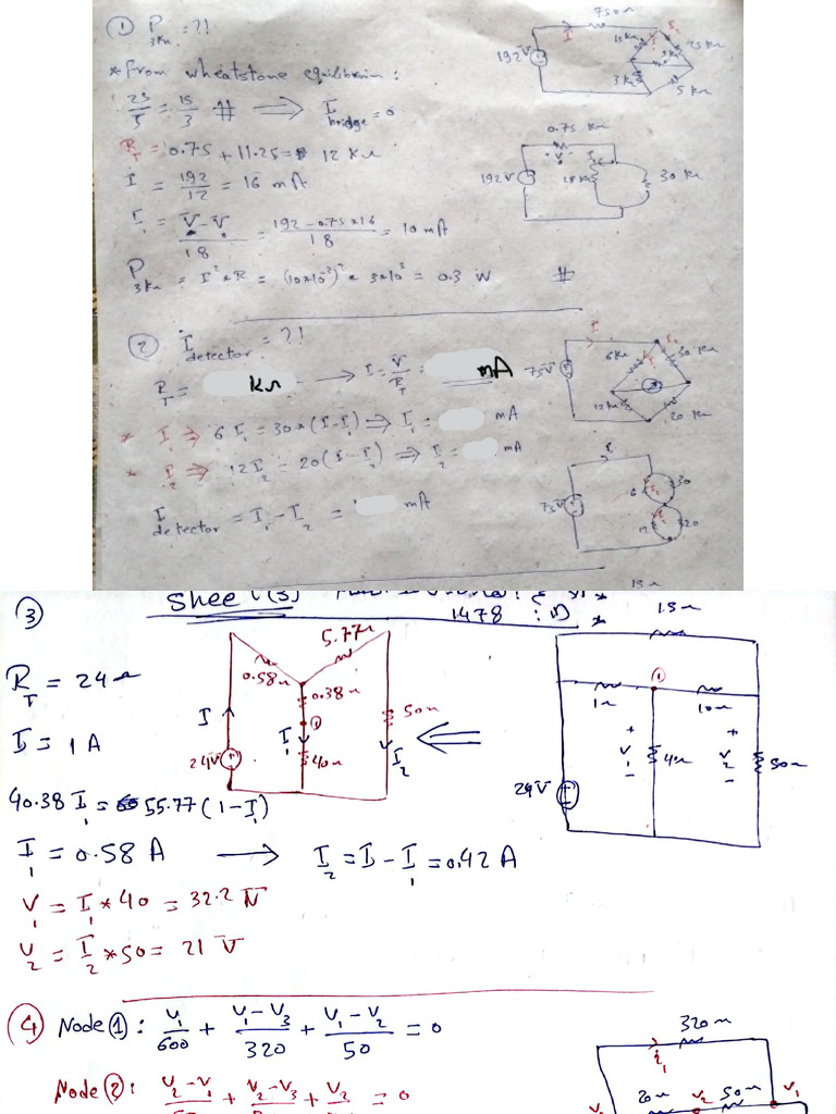 Sol Sheet 3 Circuts | PDF