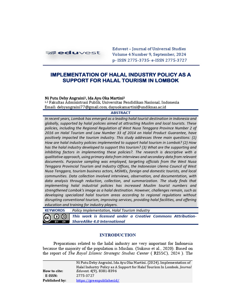 1561-Article Text-13438-1-10-20240929 | PDF | Tourism | Qualitative Research