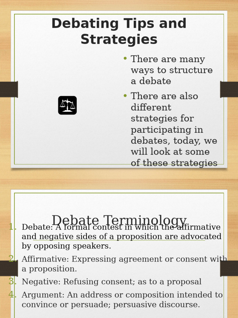 Debating 101 | PDF | Cognition | Human Communication