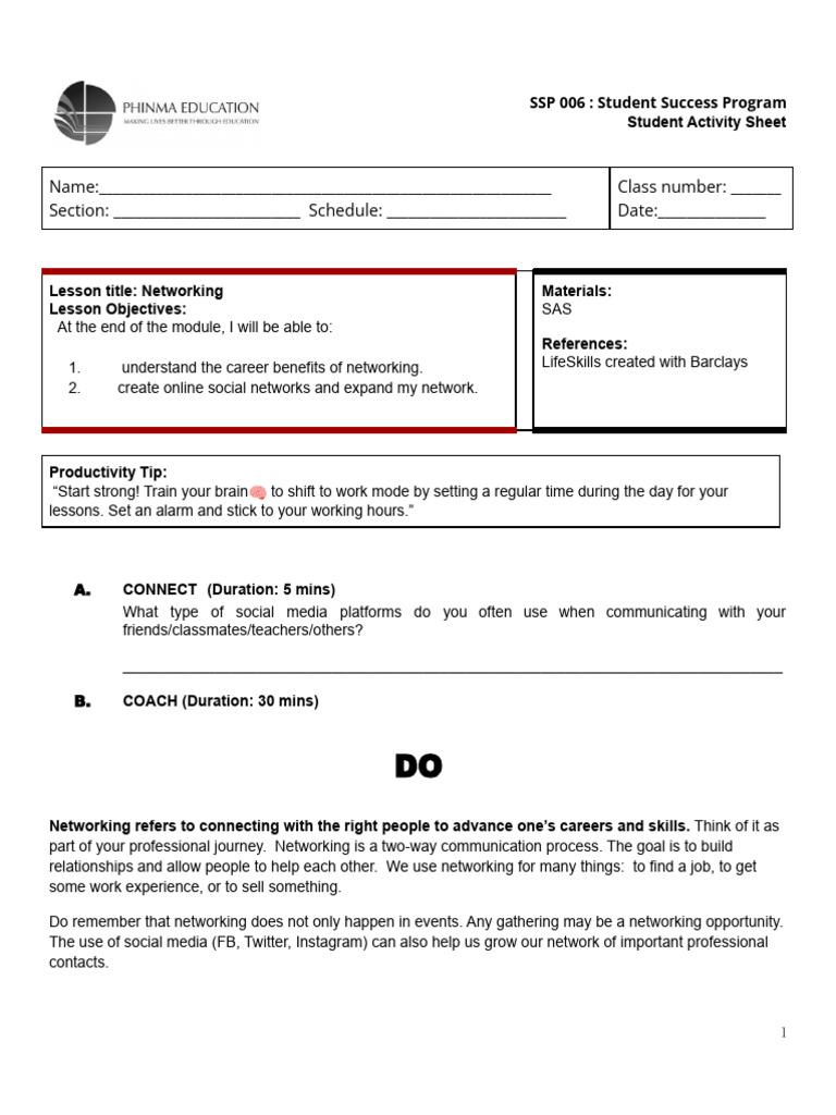 SSP 006 ACE NETWORKING Module | PDF | Recruitment | Social Psychology