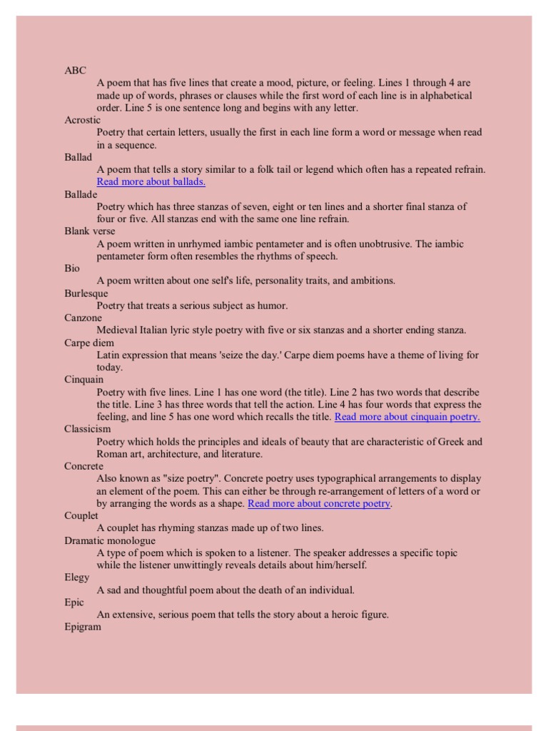 Forms and Feelings: An Analysis of Poetic Styles and Themes | PDF ...