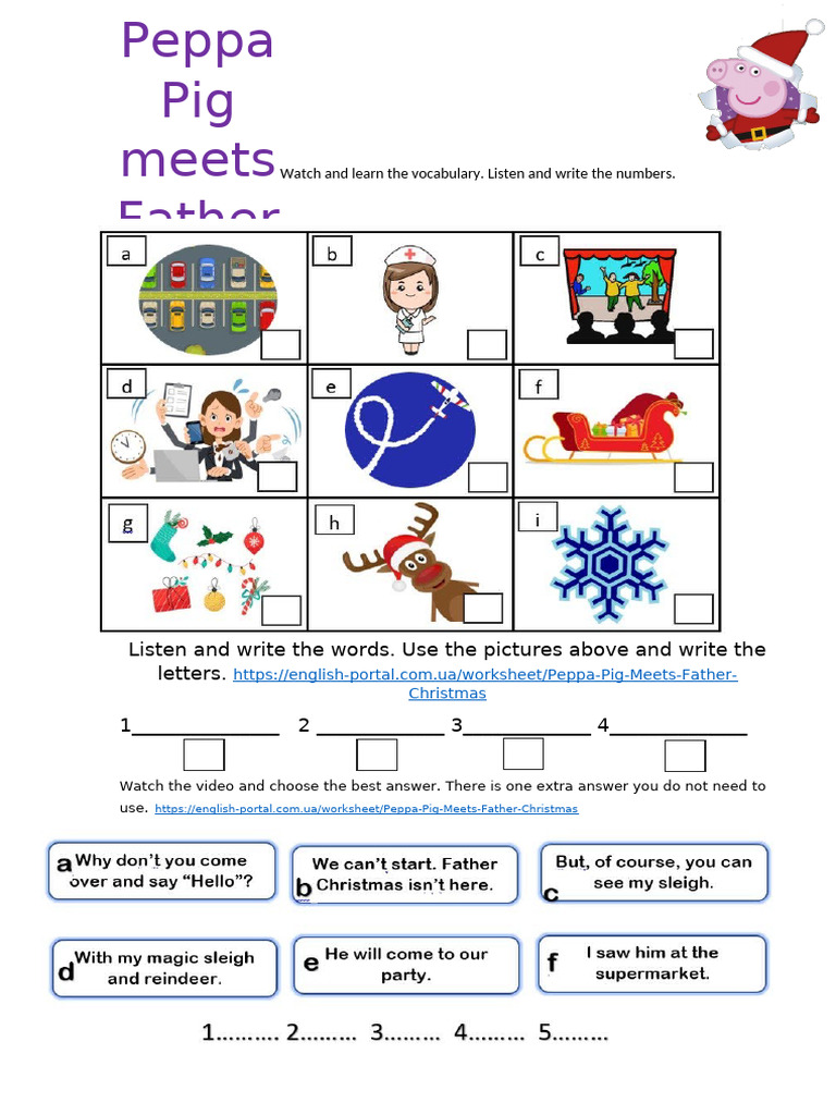 Peppa Pig Meets Father Christmas Fun Activities Games - 131796 | PDF