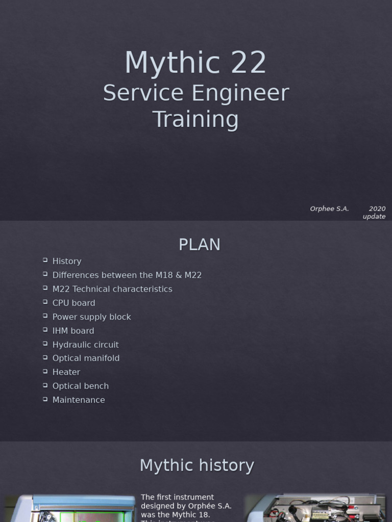 Mythic 22OT - Service Training | PDF | Optics | White Blood Cell