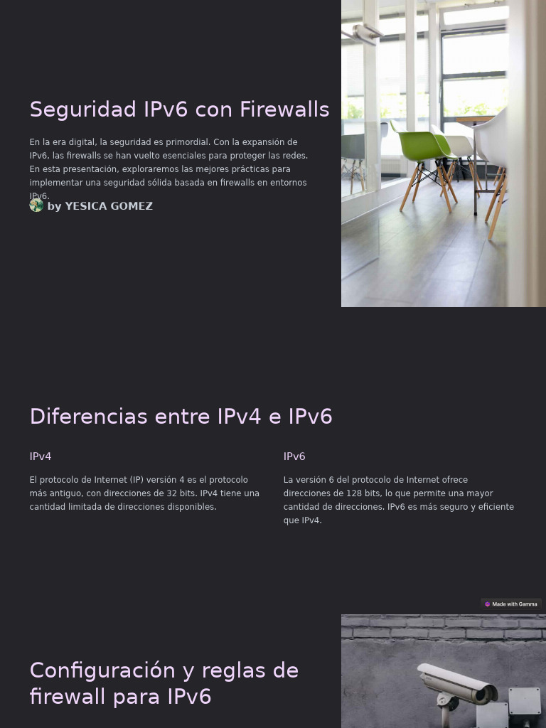 Seguridad de Redes IPv6 con Firewalls | PDF | Cortafuegos (informática) | Yo Pv6
