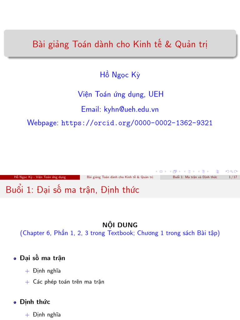 Toan KT QT - Buoi 1 - LMS | PDF