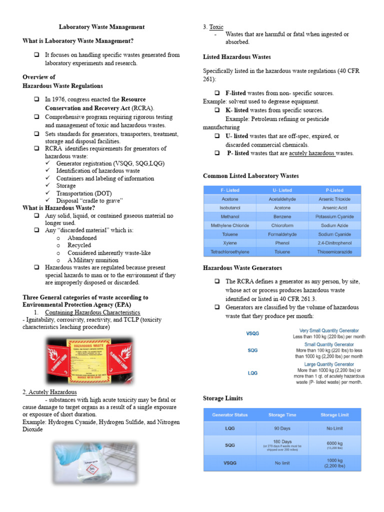 Laboratory Waste Management | PDF | Hazardous Waste | Waste