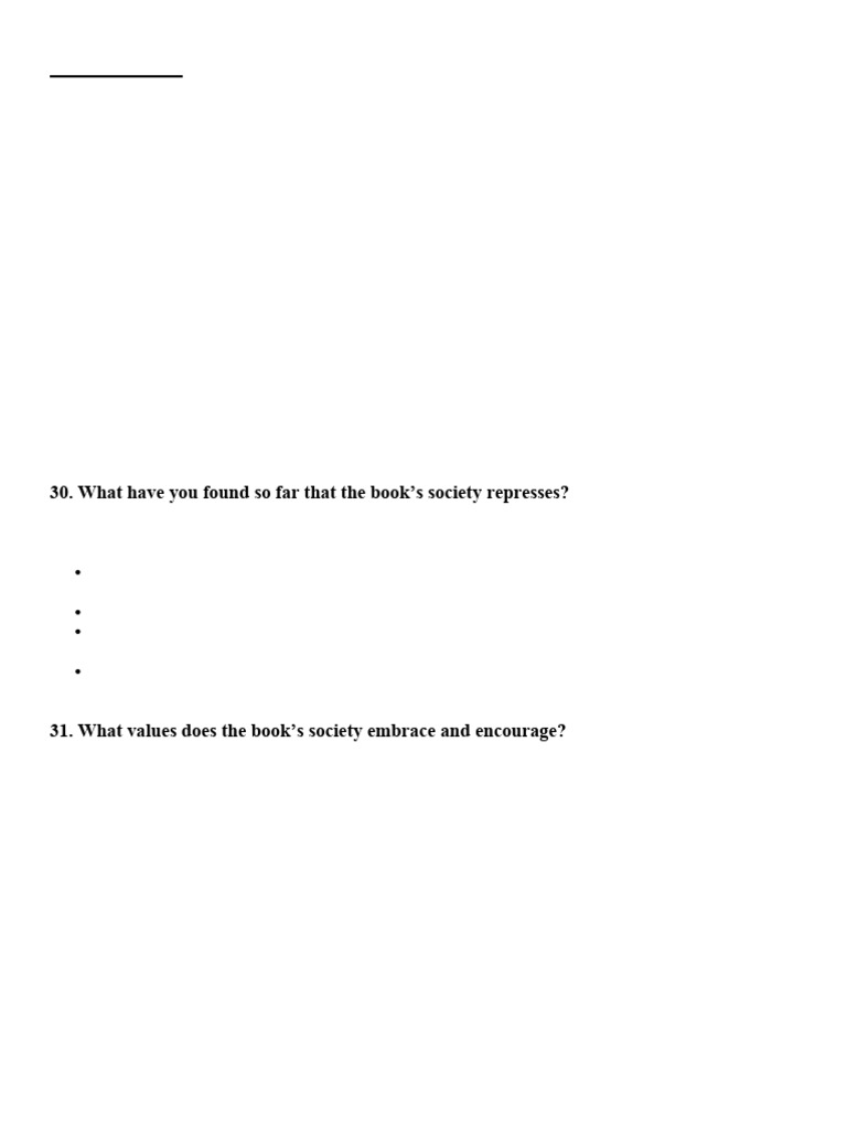 Chapters 5&6 The Giver | PDF | The Giver | Community