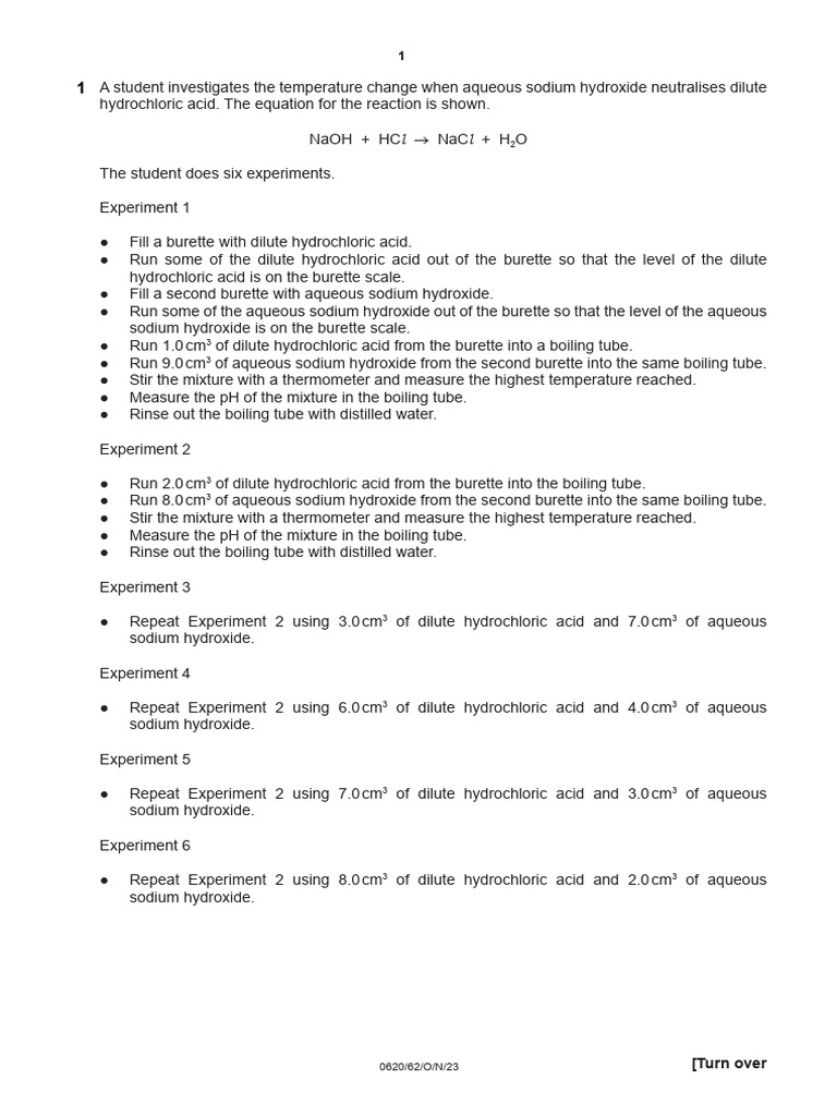 Sodium Hydroxide and Acid Neutralization | PDF | Acid | Sodium Hydroxide