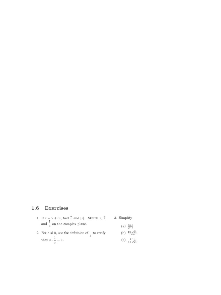 Ch1 Complex Number Ex | PDF