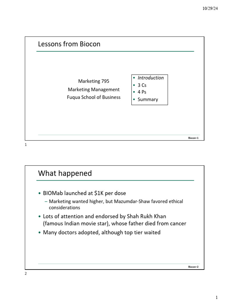 Biocon 2024 | PDF | Marketing | Business