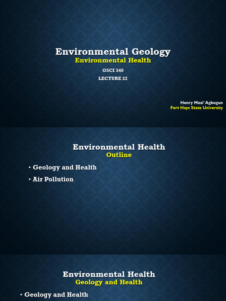 GSCI 340 Environmental Geology - Lecture 22 | PDF | Air Pollution ...