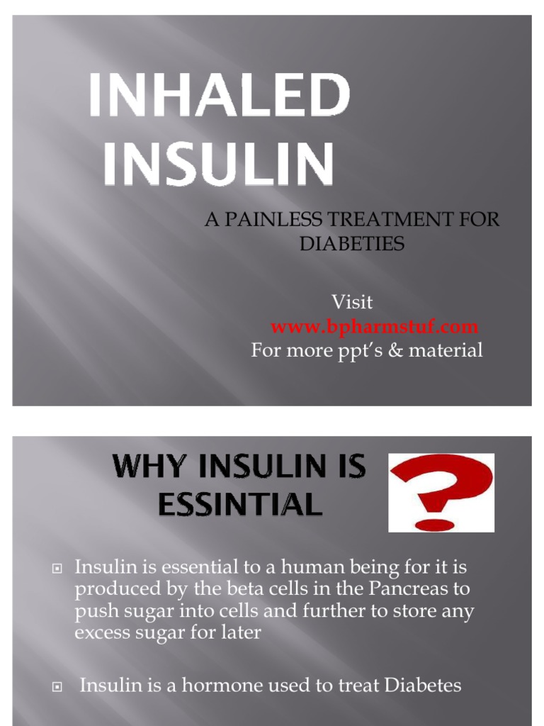 Inhaled Insulin | PDF