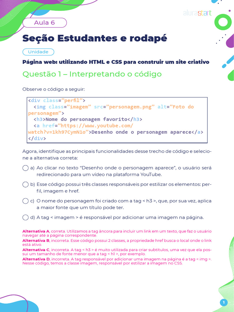 Página Web - Utilizando HTML e CSS para Construir Um Site Criativo ...