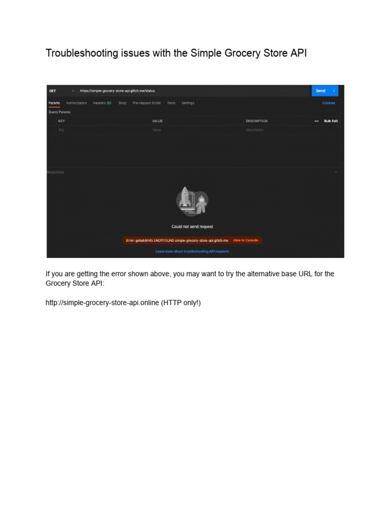 S1 Troubleshooting+Issues+With+the+Simple+Grocery+Store+API (1) | PDF