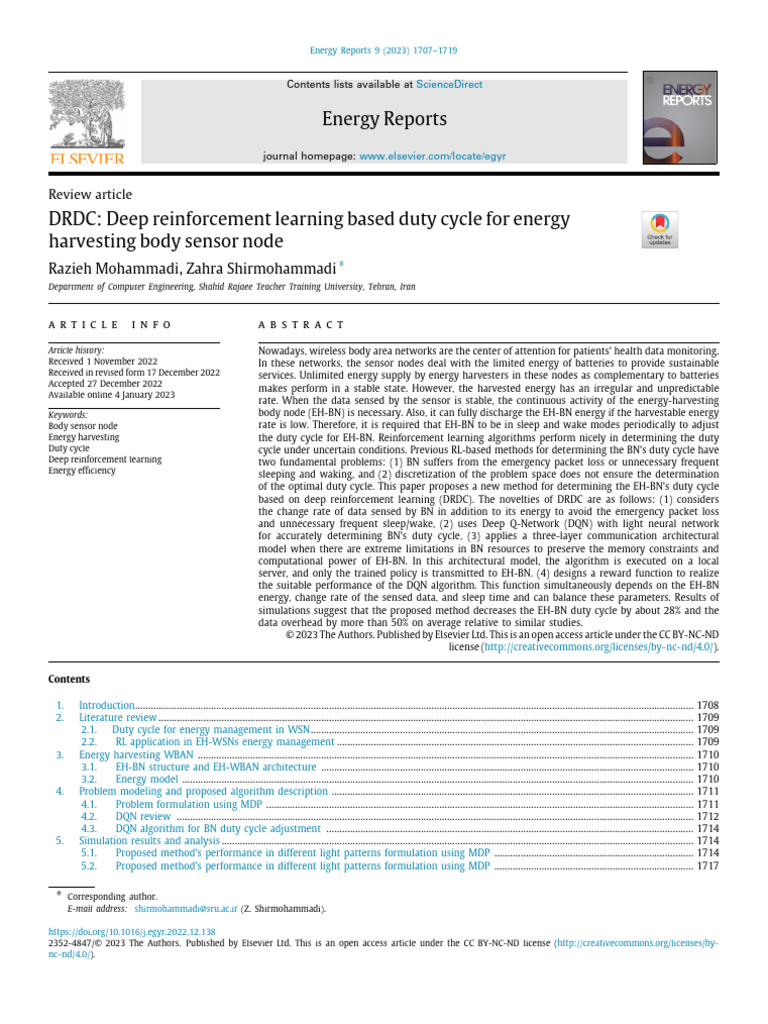 Optimizing Duty Cycle in EH-BNs | PDF | Wireless Sensor Network ...