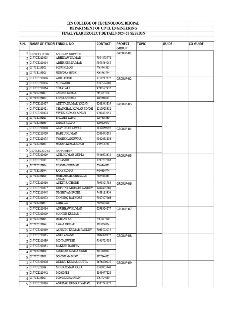 Final Year Project 24-25 | PDF