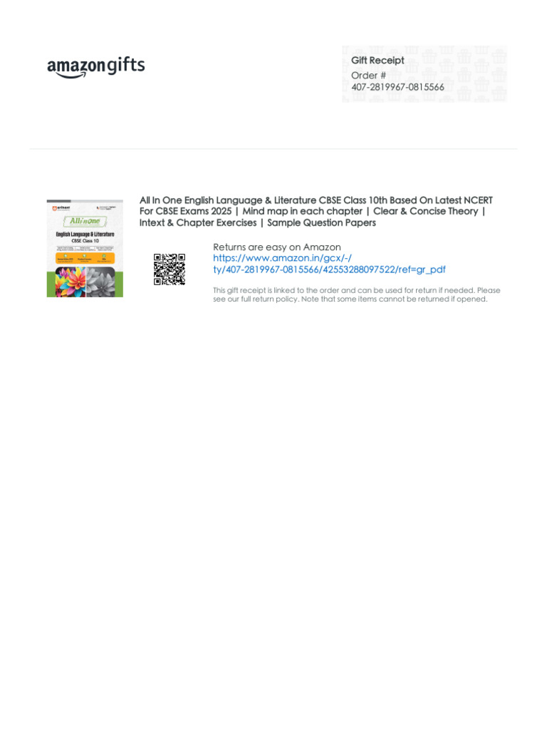 Amazon Gift Receipt | PDF