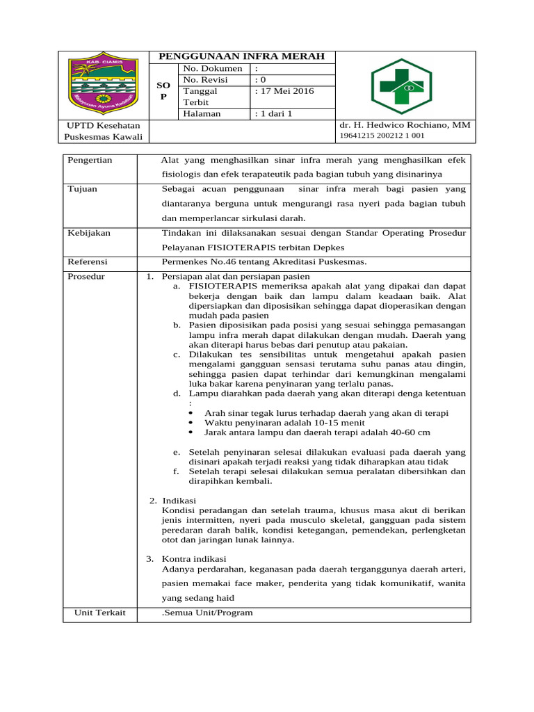 Sop Fisioterapi | PDF