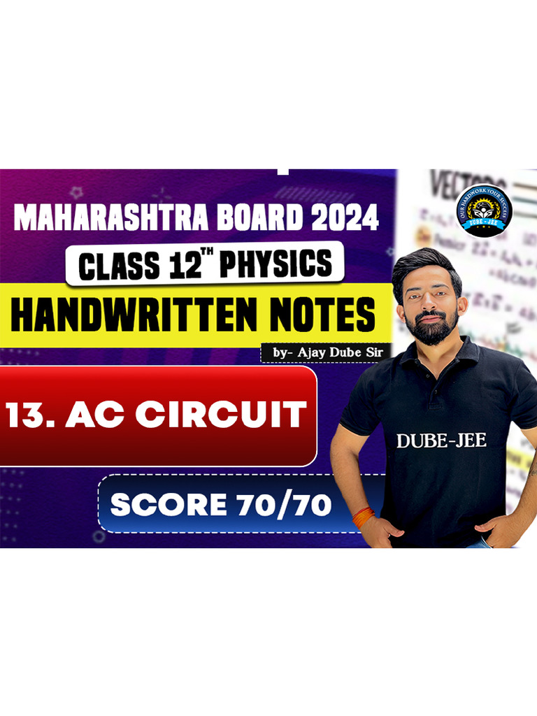 Chap 13 .Ac Circuit Hand Notes | PDF | Inductor | Resonance
