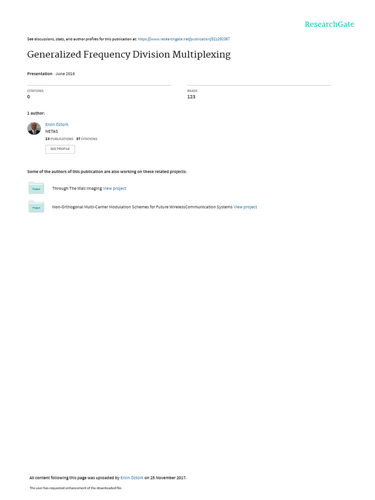 Generalized Frequency Division Multiplexing | PDF | Orthogonal Frequency Division Multiplexing ...